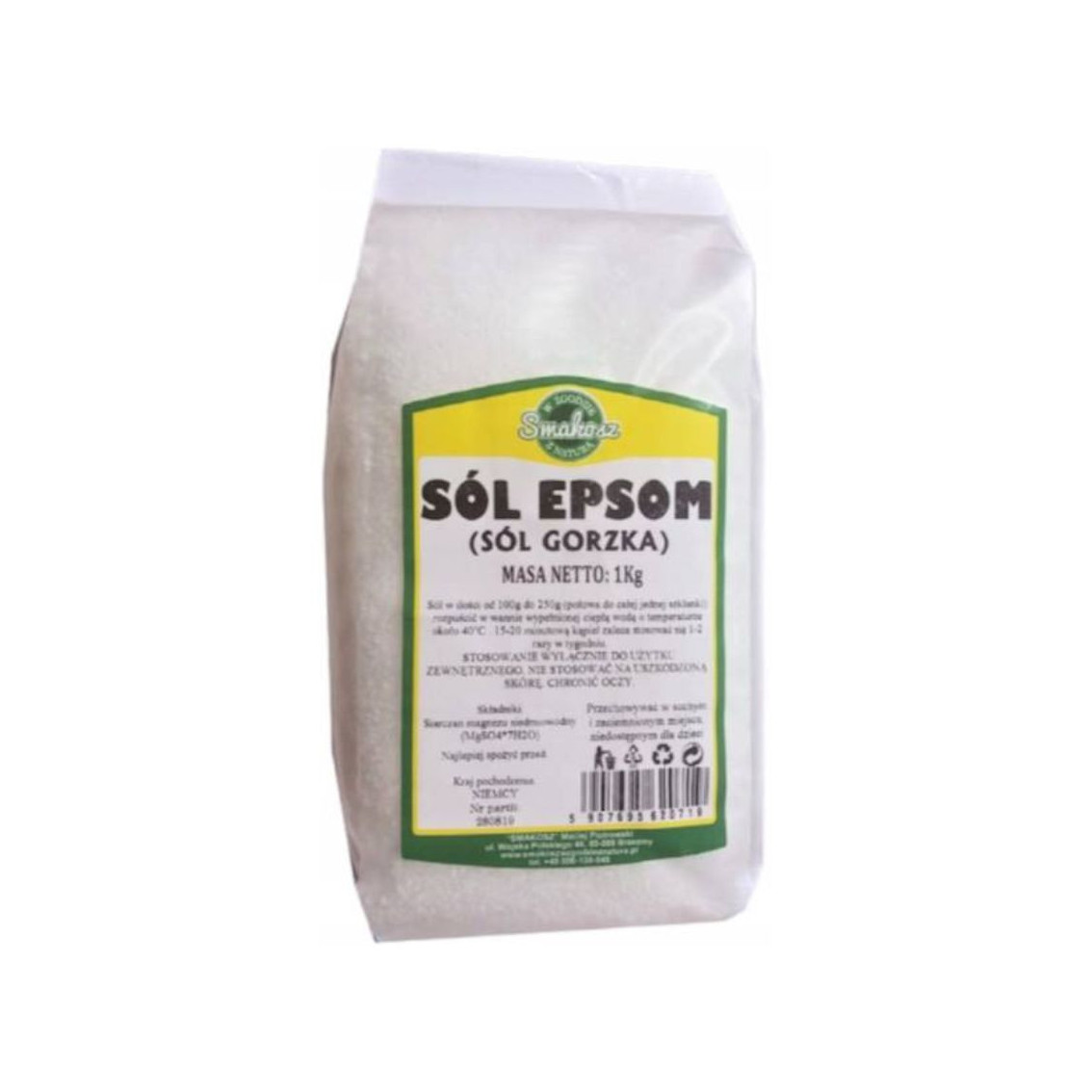 Sól Epsom (sól gorzka) 1kg Smakosz | Biozdrowy
