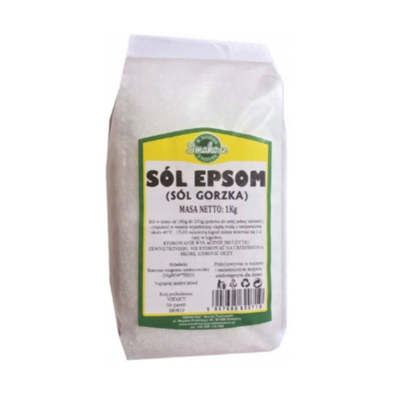 Sól Epsom (sól gorzka) 1kg Smakosz | Biozdrowy