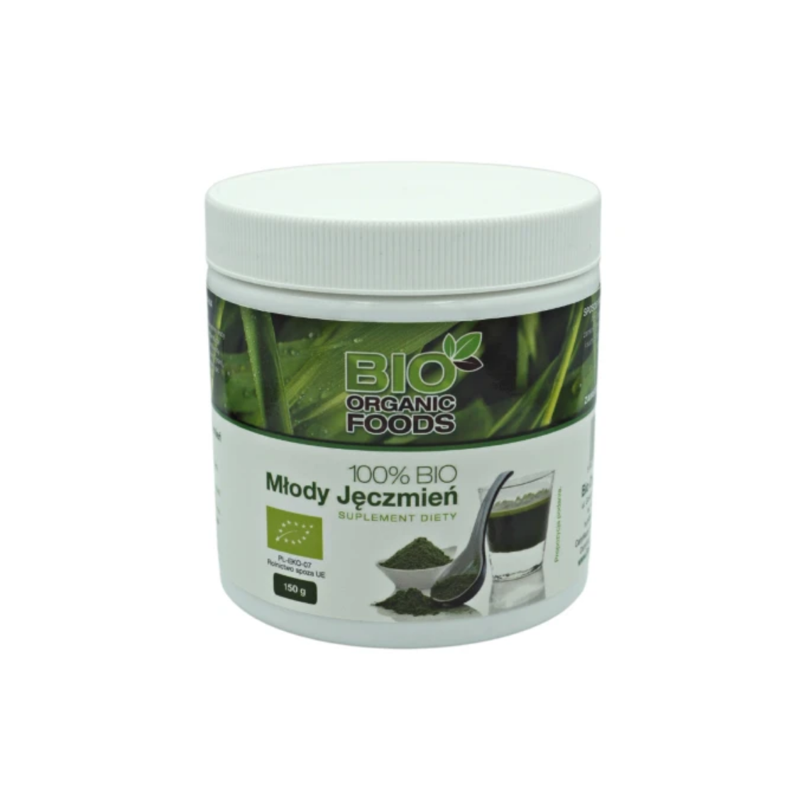 Młody jęczmień Bio Organic Foods - sproszkowany sok - 150g | Biozdrowy
