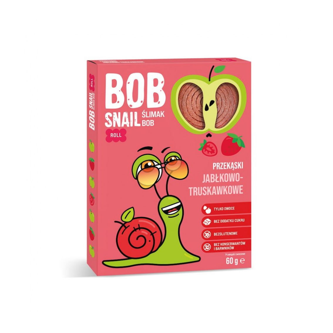 Żelki jabłkowo-truskawkowe Bob Snail 60g | Producenci - Biozdrowy