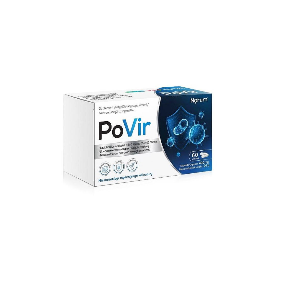 PoVir Narum - 60 kaps. | Probiotyki - Biozdrowy