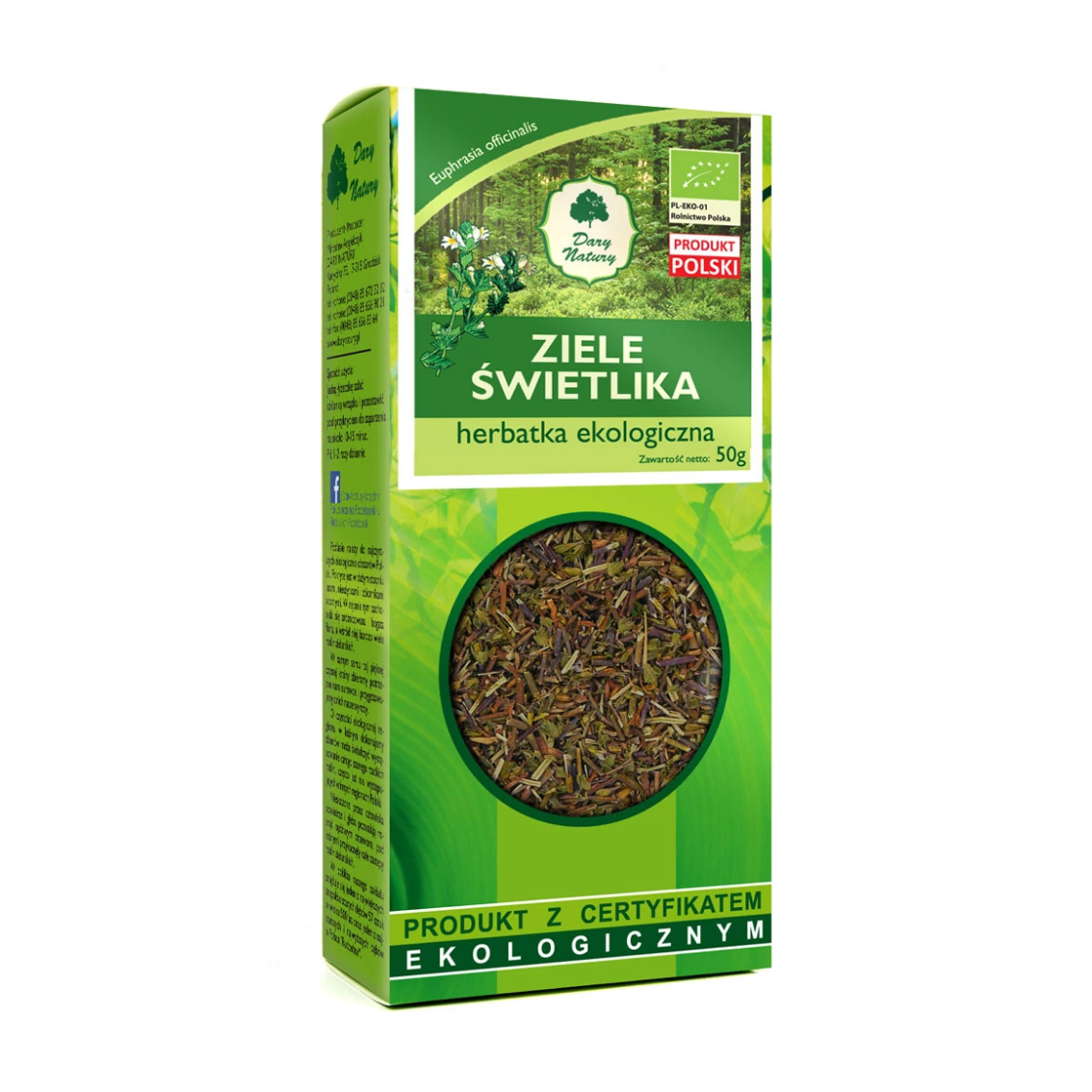 Świetlik ziele Dary Natury 50g EKO | Producenci - Biozdrowy