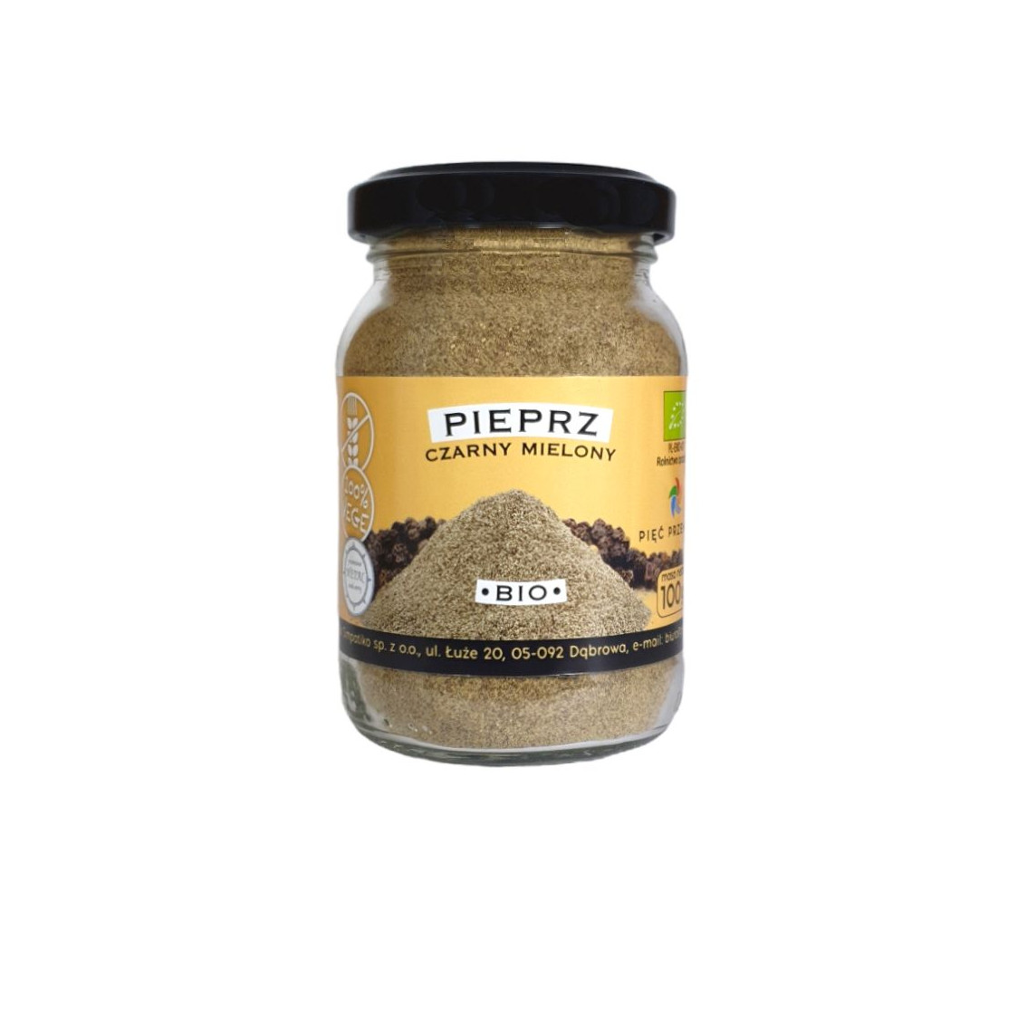 BIO Pieprz czarny mielony bezglutenowy 5 Przemian 100 g | Biozdrowy